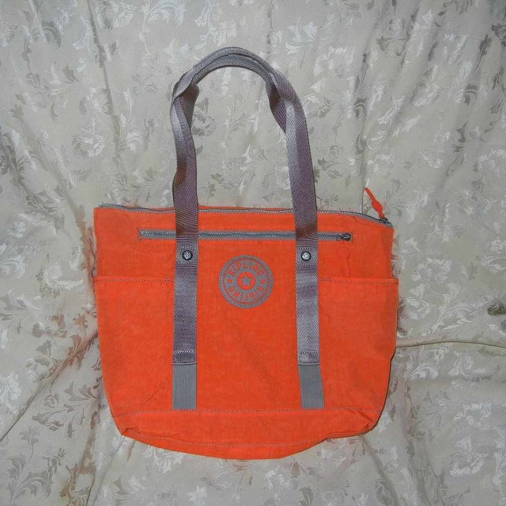 Kipling Large Tote Cool Orange/Slate Grey Large - Gem
